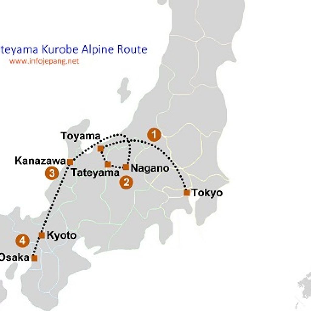 Itinerary Tateyama Kurobe Alpine Route - Info Wisata dan Liburan Jepang